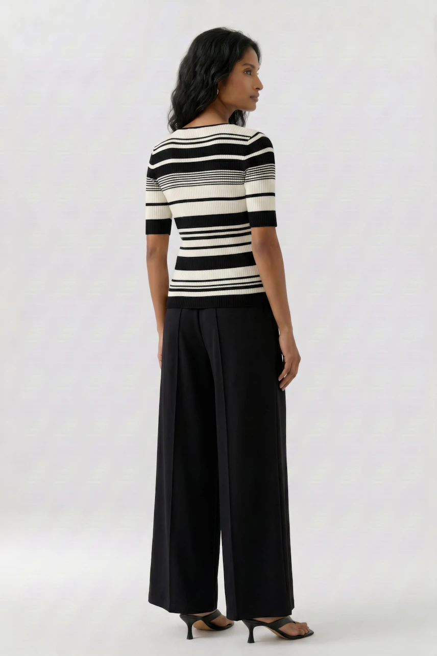 Pullover - black offwhite