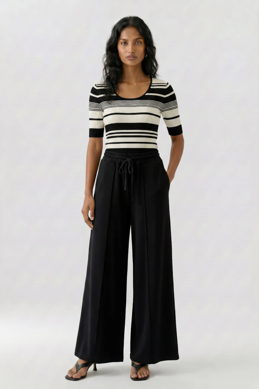 Pullover - black offwhite